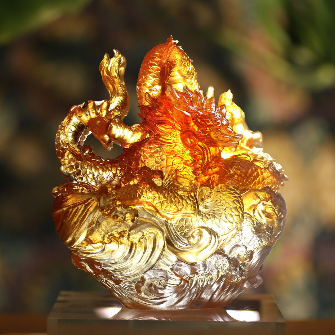 LIULI Crystal Dragon "True Believer - Auspicious Joy" – Lawrence & Scott