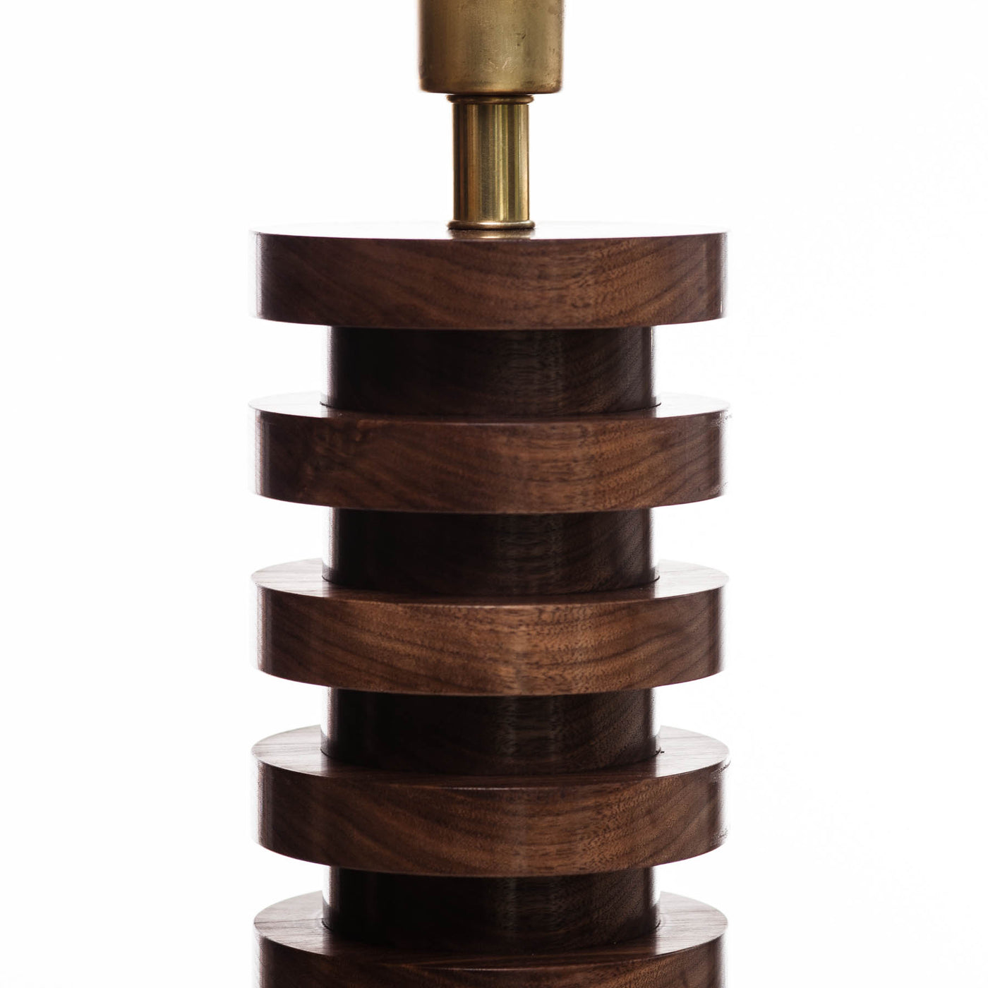 Malmo Model M Walnut Table Lamp by Lawrence & Scott