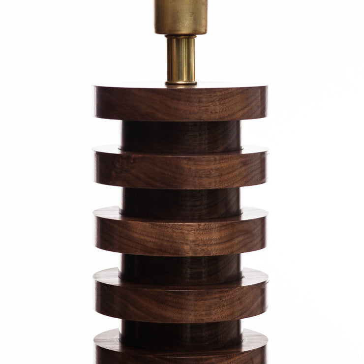Malmo Model M Walnut Table Lamp by Lawrence & Scott