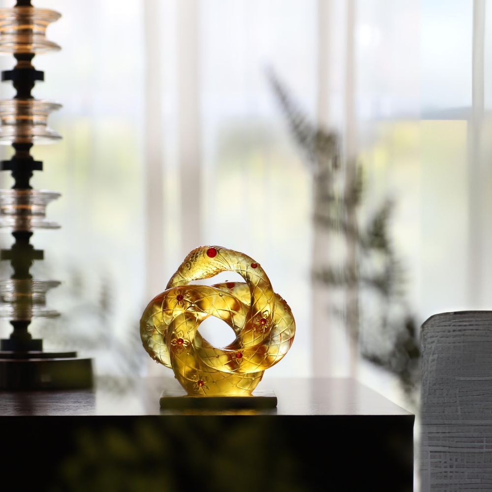 LIULI Crystal Art Crystal Snake, "Shifting Winds of Fate" – Lawrence ...
