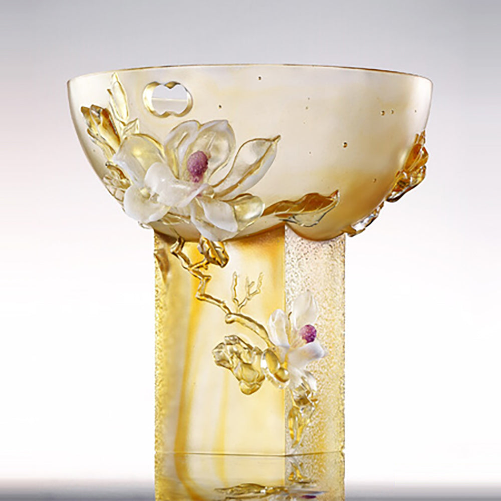 LIULI Crystal Art Crystal Floral Vase, "Embodiment of Beauty ...
