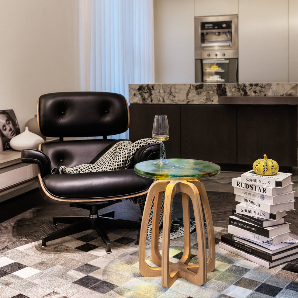 LIULI Crystal Art Coffee Table, End Table, "Cycle" – Lawrence & Scott