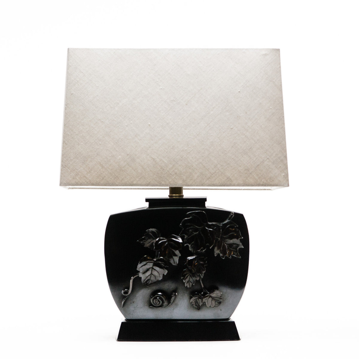 Galen Brass Meditation Table Lamp with Fall Leaves Applique – Lawrence ...