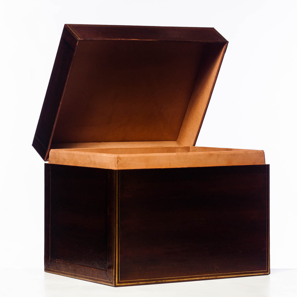 Mahogany Regalia Leather Box (18.5") with Brass Stand – Lawrence & Scott