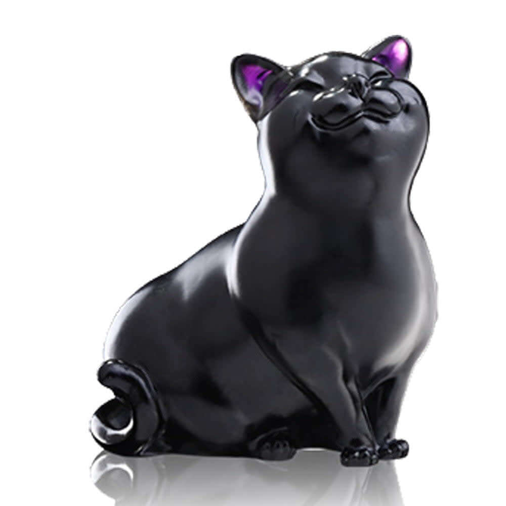 LIULI Crystal Art Crystal Cat Figurine, "Meow, My Dear" – Lawrence & Scott