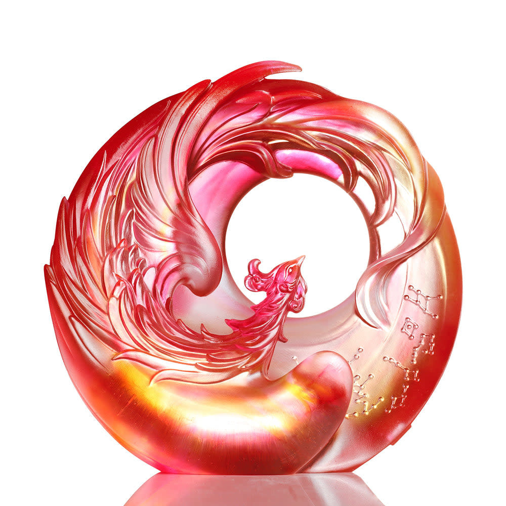 LIULI Crystal Art Mythical Creature, Vermillion Bird - Illuminate ...