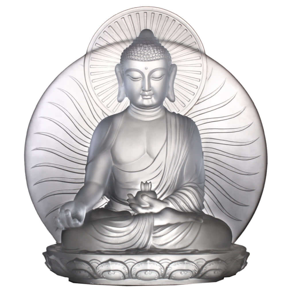 LIULI Crystal Art Crystal Medicine Buddha "Wishes for Sentient Beings ...