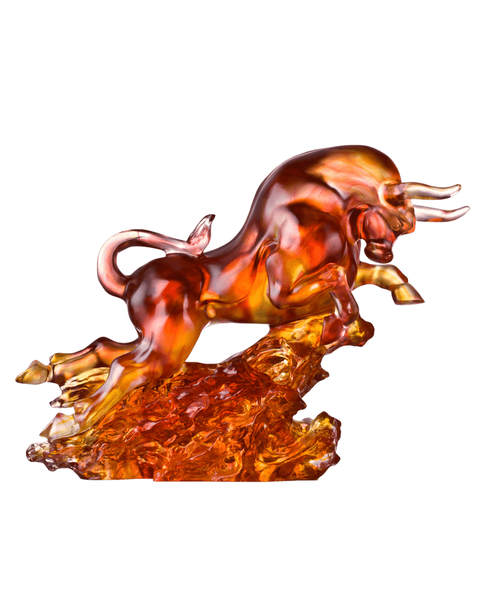 Crystal Bull Sculpture (Limited Edition) by LIULI Crystal Art ...